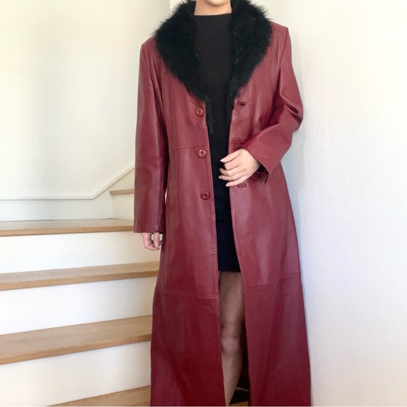 Vintage | Jackets & Coats | Vintage Jerry Lewis Genuine Leather Red ...